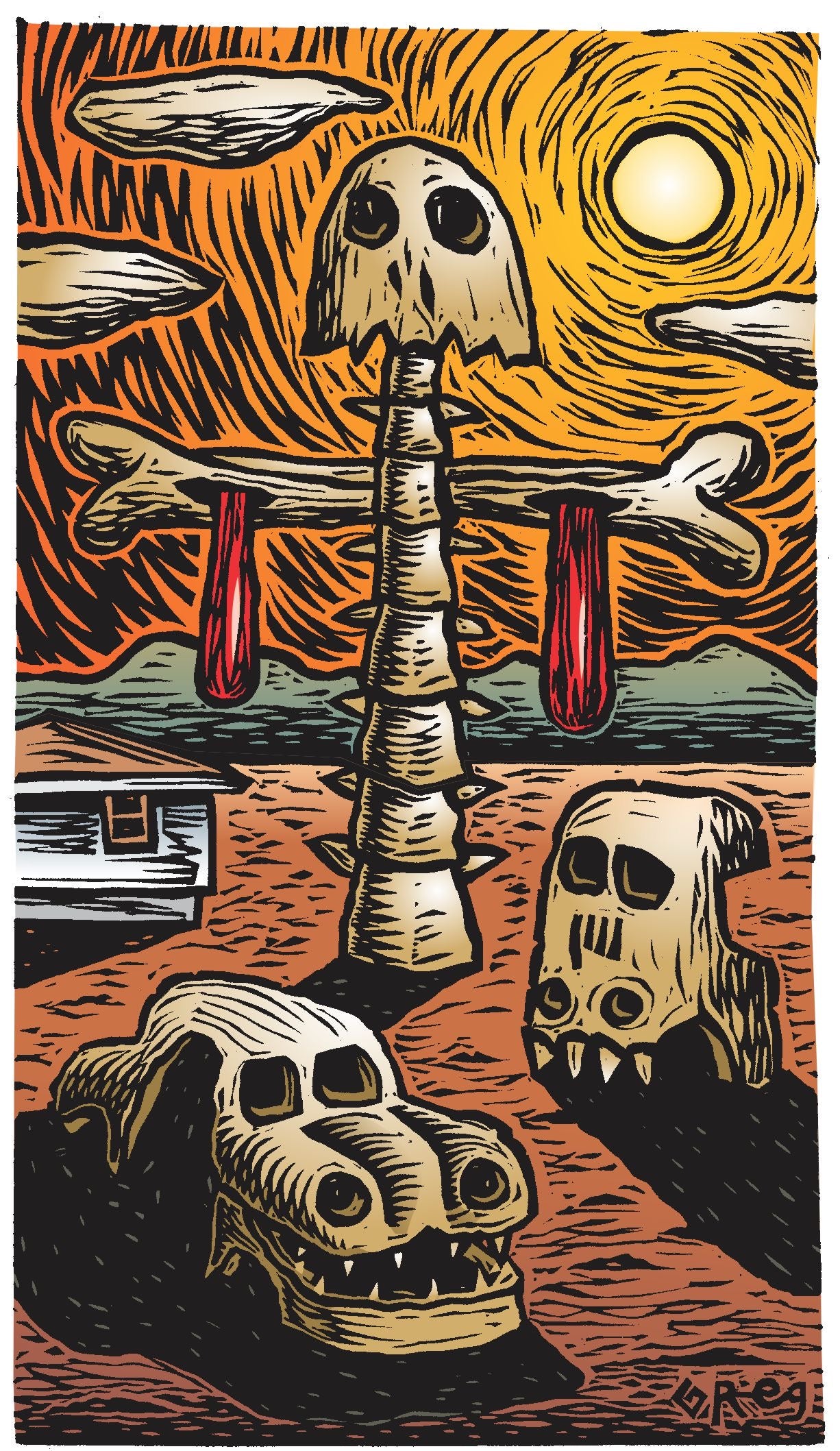Cruciform original giclee print