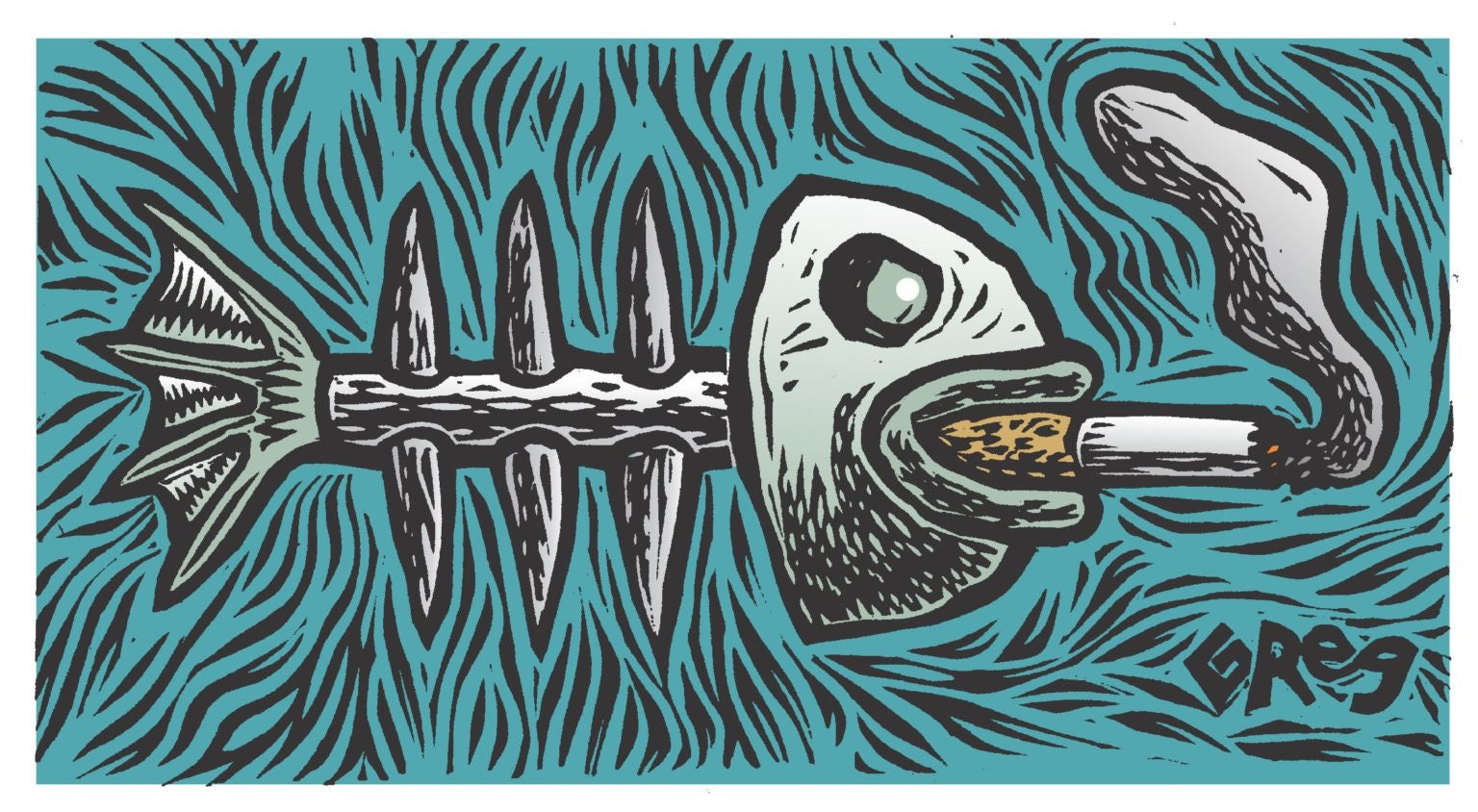 Smoked Fish original giclee print